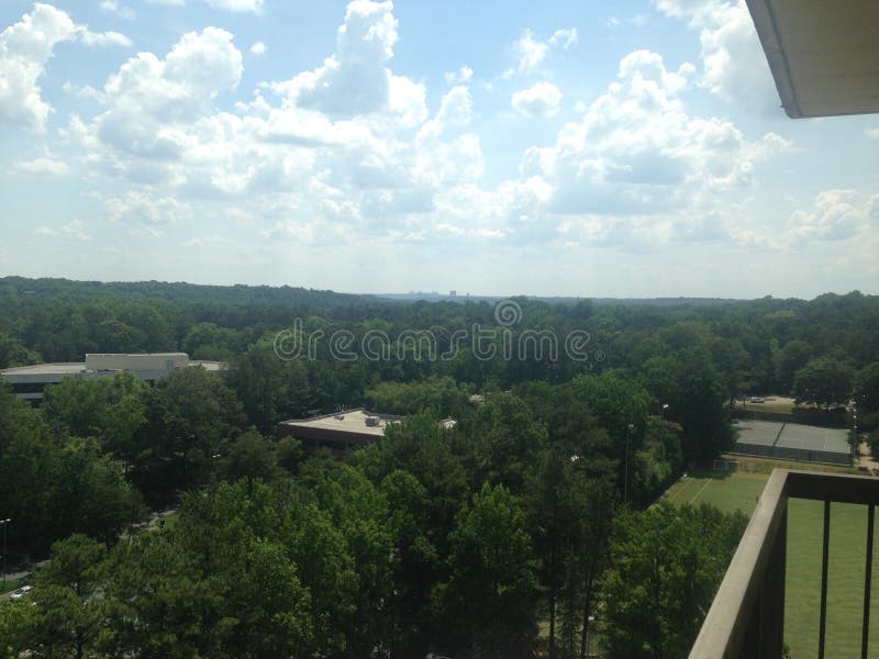 The View from the Window of a Skyscraper in Atlanta. Clear the Sky Over ...