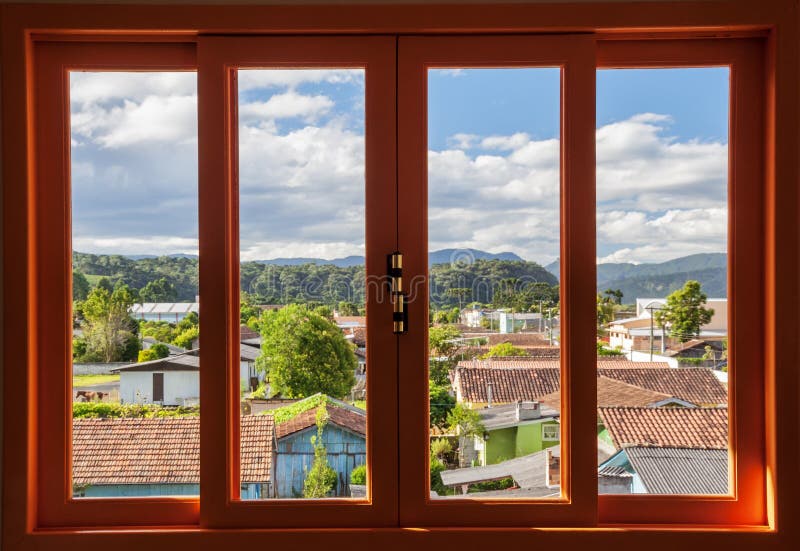 View through a window stock image. Image of vista, urubici - 30690133