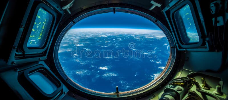 The View from the Window of Space Shuttle. Generative AI Stock Image ...