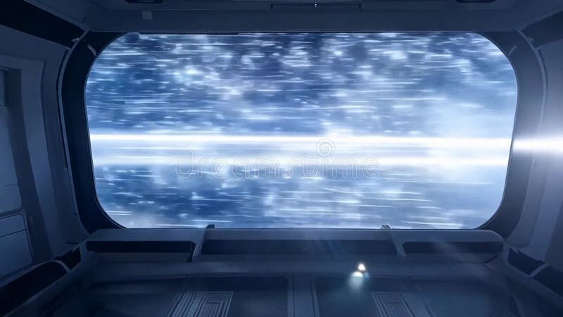 View from the Window of a Spaceship with Passing Stars at the Speed of ...