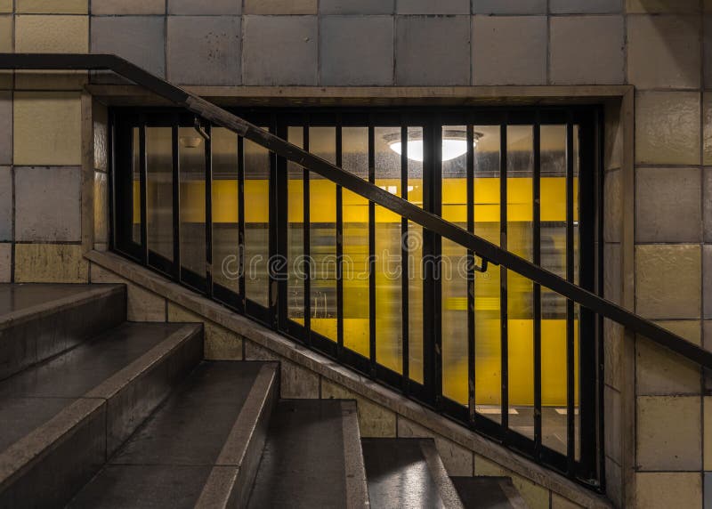 The View through the Window in the Subway Station Stock Image - Image ...