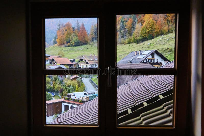 View from the Window To the Alps Stock Photo - Image of nature, autumn ...