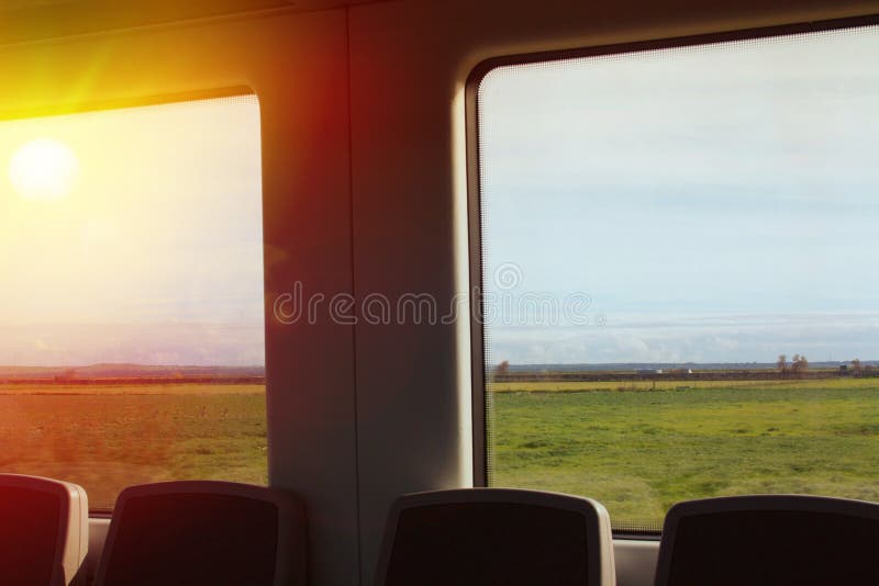 View from the Window of the Train Stock Image - Image of vacation ...