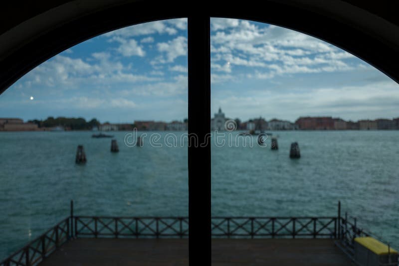 View through a Window in Venice Stock Image - Image of city, channel ...