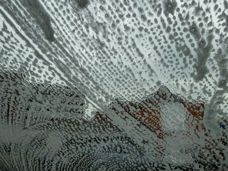 Windscreen from Inside Car in Wash Machine. Stockport, UK Stock Photo ...