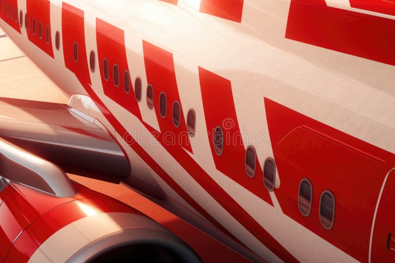 A View of the Wing of a Commercial Airliner with Its Optimized Sun ...
