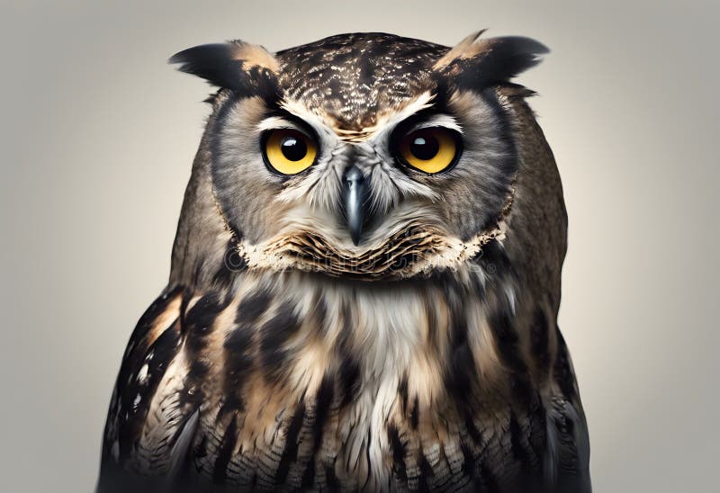 A view of a wise old Owl stock illustration. Illustration of wildlife ...