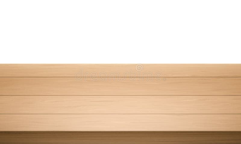 View of Wood or Wooden Table Top Corner Isolated on White Background ...