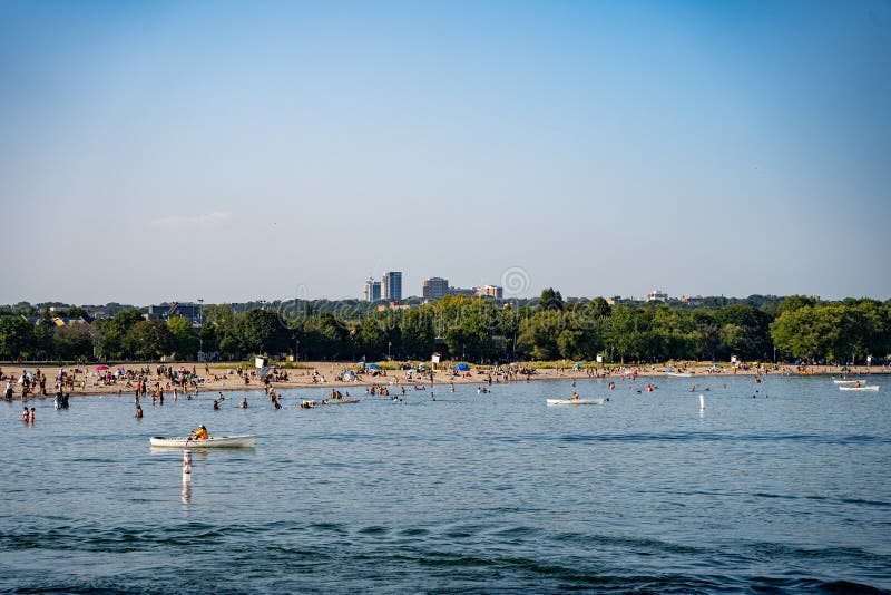 View of the Woodbine Beach. Editorial Stock Photo - Image of scenery ...