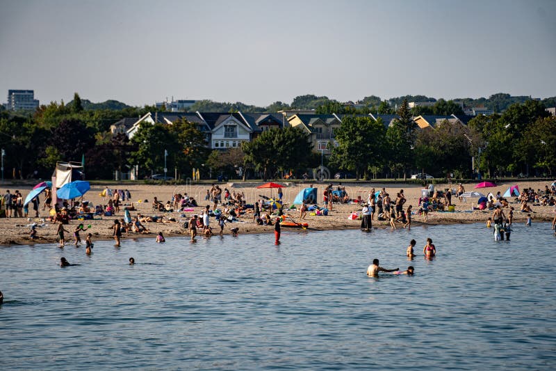 View of the Woodbine Beach. Editorial Photography - Image of america ...