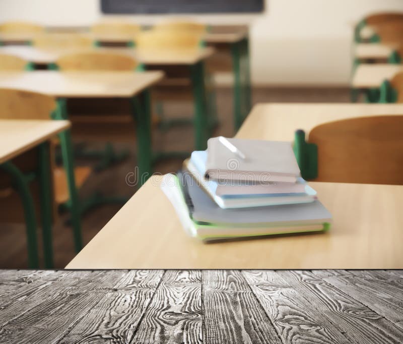 View from Table in Empty Classroom Stock Image - Image of knowledge ...