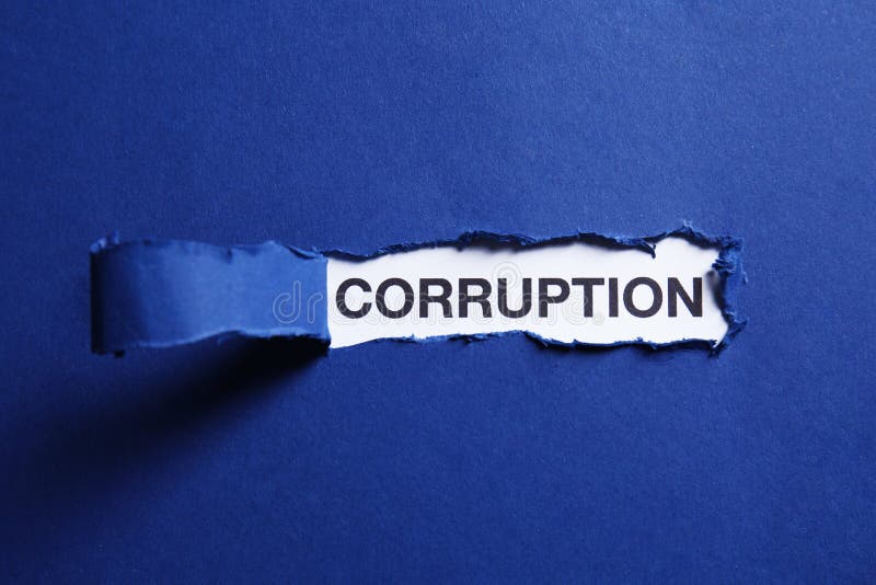 The Word Corruption Close Up Stock Photo - Image of corruption, people ...
