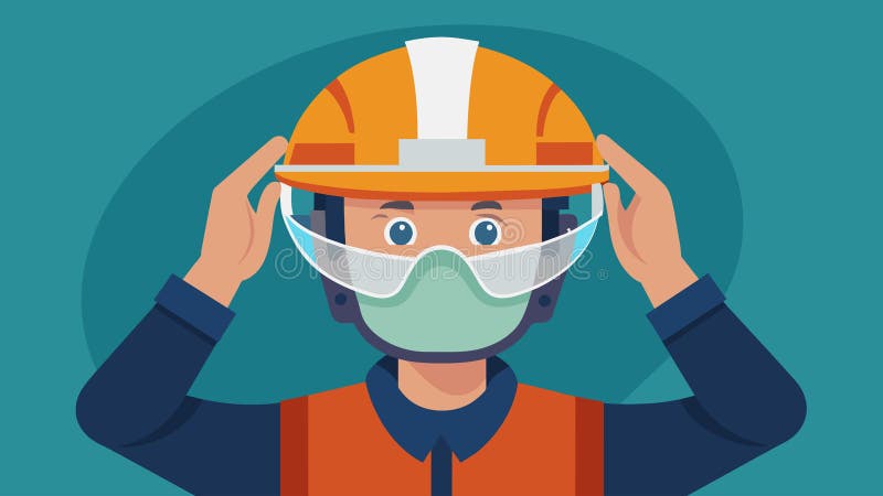 A View of a Workers Hands Adjusting the Ss of a Safety Helmet with a ...