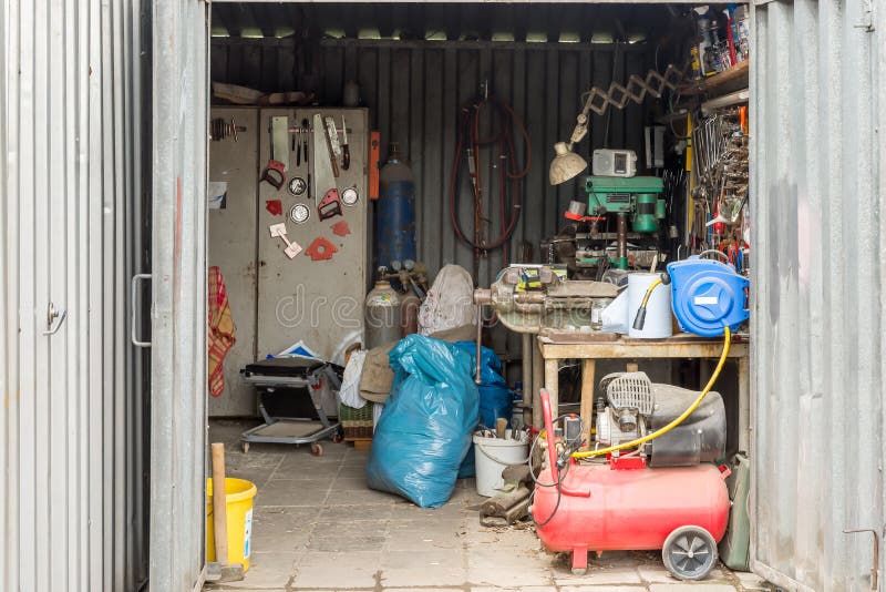 Old Traditional Workshop of a Locksmith with Various Tools and an Old ...