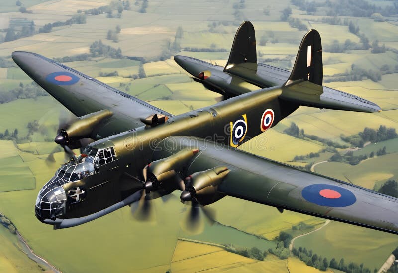 A View of a World War 2 Plane Stock Illustration - Illustration of ...