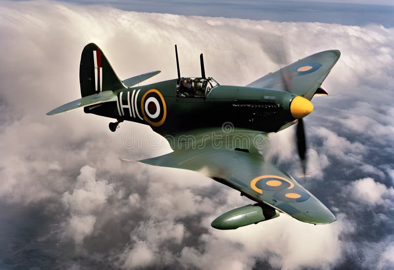 A View of a World War 2 Plane Stock Illustration - Illustration of ...