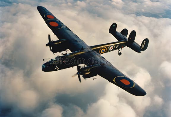 A View of a World War 2 Plane Stock Illustration - Illustration of ...