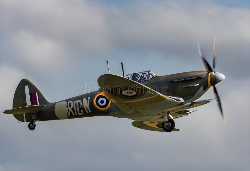 A View of a World War 2 Plane Stock Illustration - Illustration of wing ...