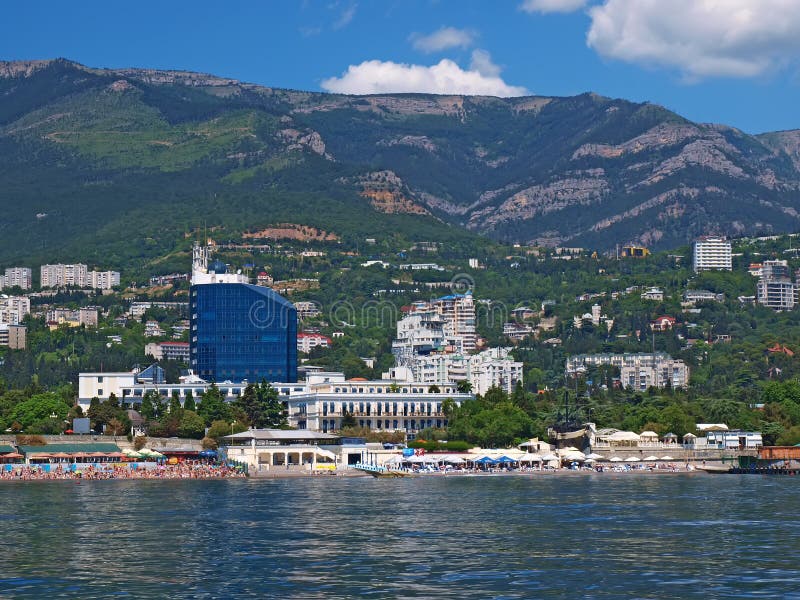 View of Yalta, Crimea, Ukraine Stock Image - Image of europe, beach ...