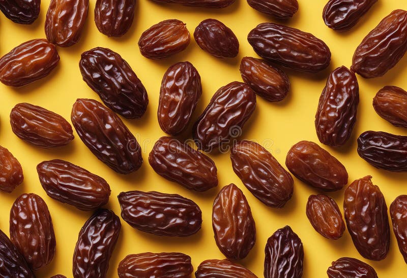 View Yellow Dates Background Top Isolated Dried Seamless Pattern Fruits ...