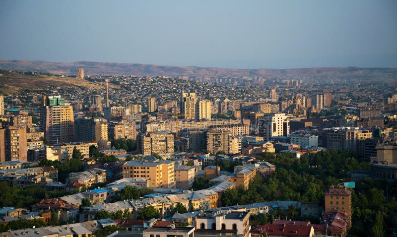 View of Yerevan Center from the Second Level of the Cascade Stock Image ...