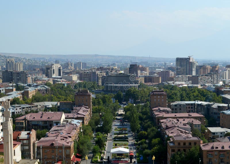 View of Yerevan from the Top of Yerevan Cascade. Editorial Image ...
