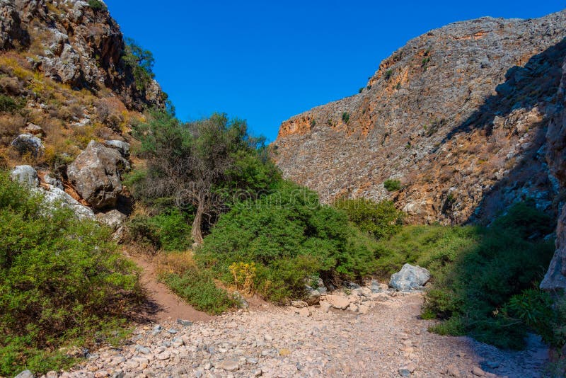 View of Zakros Gorge at Greek Island Crete Stock Photo - Image of gorge ...