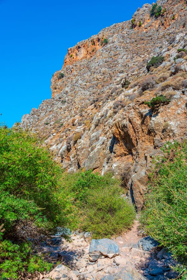 View of Zakros Gorge at Greek Island Crete Stock Photo - Image of dead ...