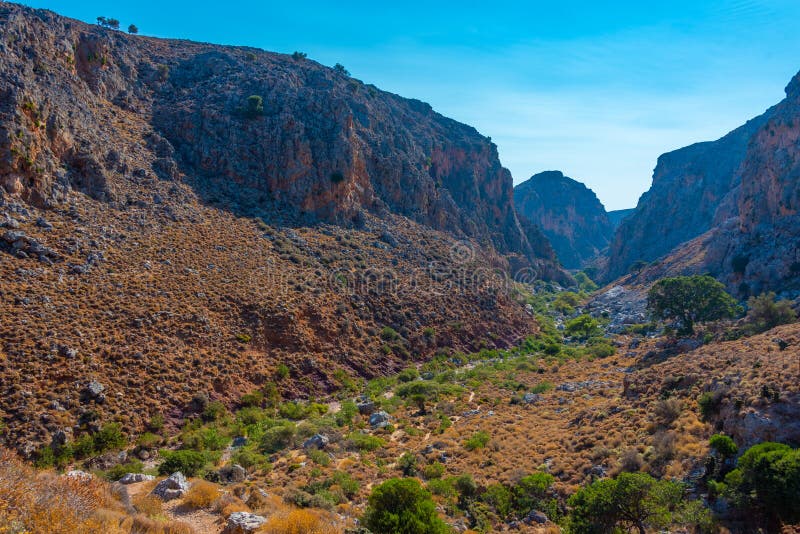 View of Zakros Gorge at Greek Island Crete Stock Photo - Image of ...
