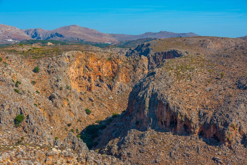 View of Zakros Gorge at Greek Island Crete Stock Photo - Image of ...