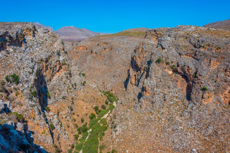 View of Zakros Gorge at Greek Island Crete Stock Image - Image of scene ...