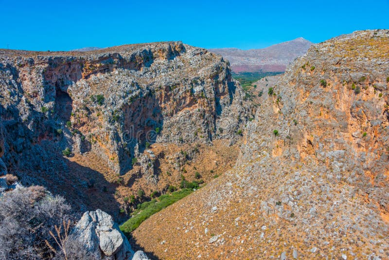 View of Zakros Gorge at Greek Island Crete Stock Photo - Image of ...