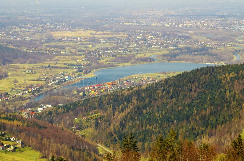 View from Zar Mountain on Settlement in Spring Day Stock Photo - Image ...