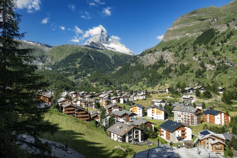 A View on Zermatt from a Train Stock Image - Image of tranquil, closeup ...