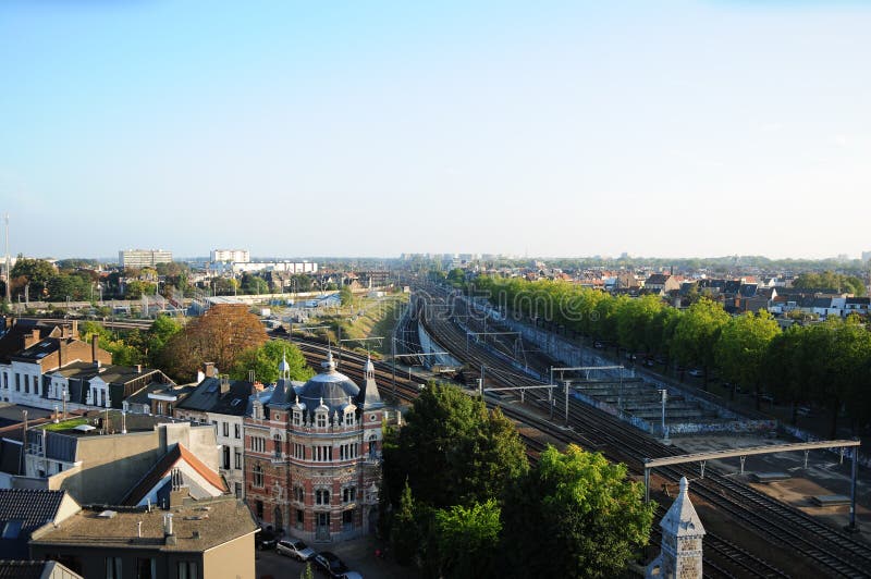 View of Zurenborg, Antwerp stock image. Image of cathedral - 16722723