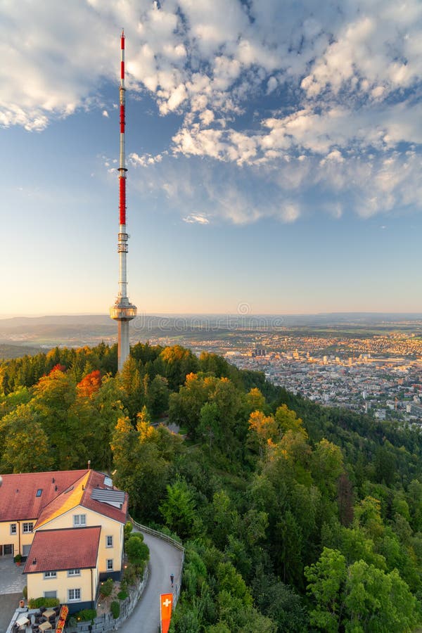View of Zurich, Switzerland from the Top of Zurich Stock Photo - Image ...