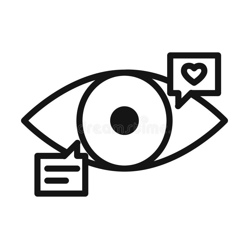 Viewable Impression Icon Mark in Filled Style Stock Illustration ...