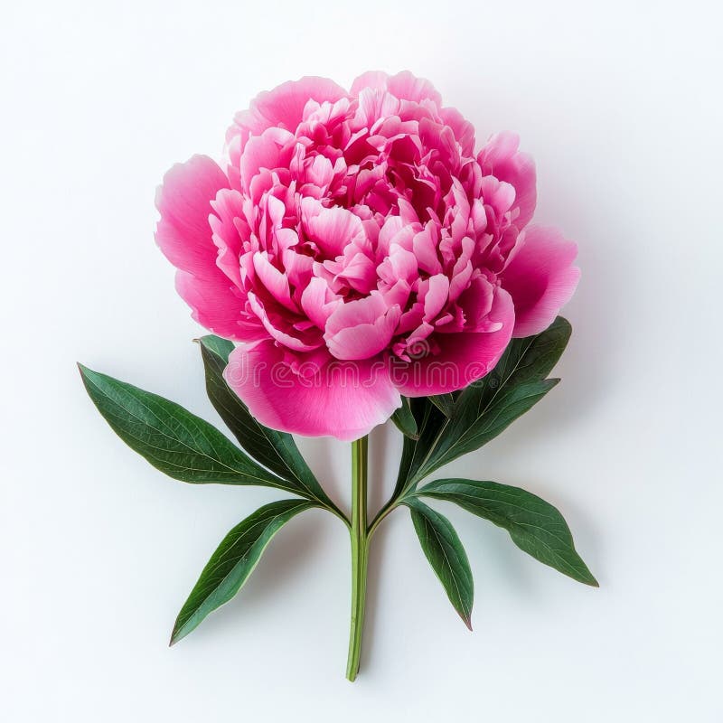 Viewed from Above, a Pink Damascus Rose Flower, Isolated on a Clear ...