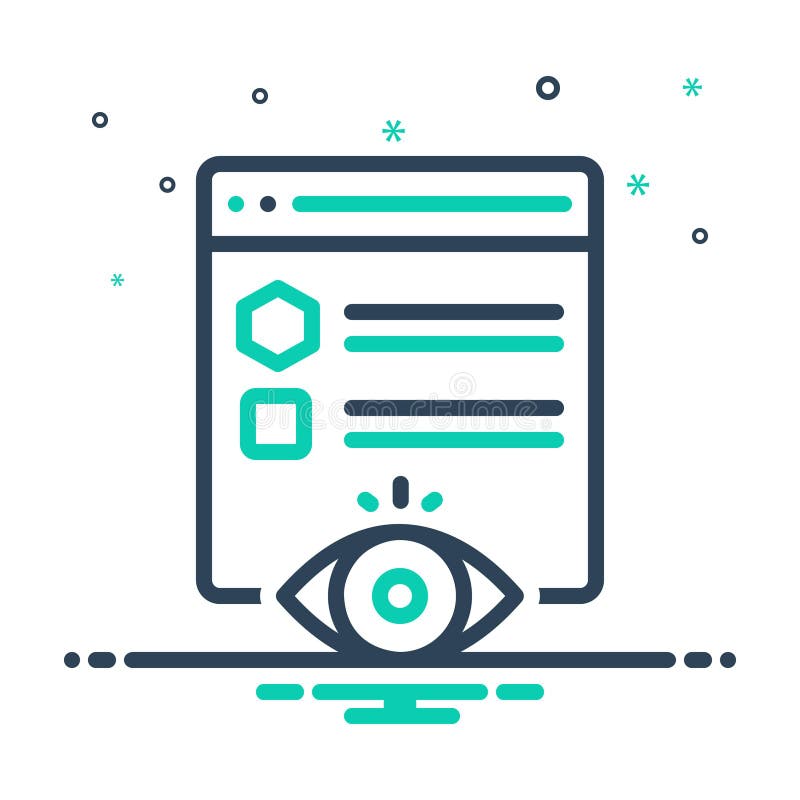 Mix Icon for Viewed, Website and Online Stock Vector - Illustration of ...