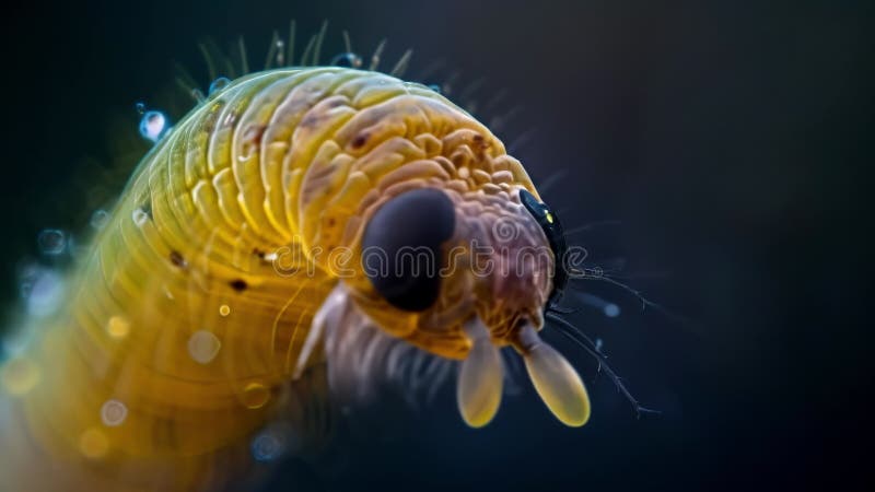 Viewed through a Microscope a Single Parasitic Larva Can Be Seen ...