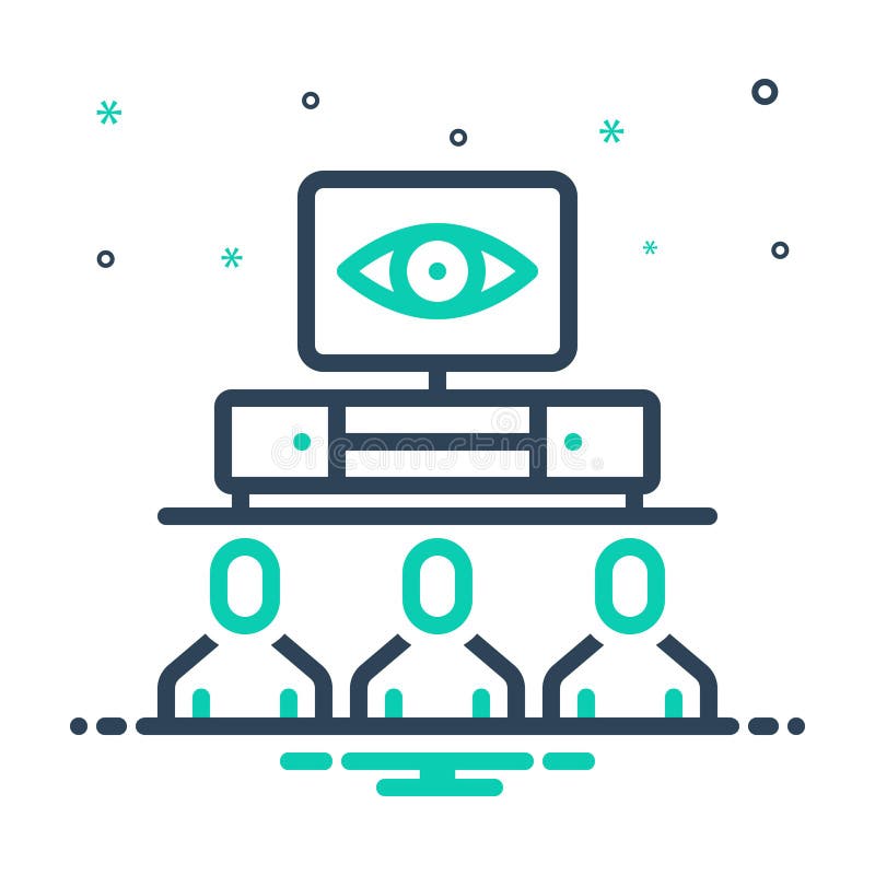 Mix Icon for Viewer, Observer and Looker Stock Illustration ...