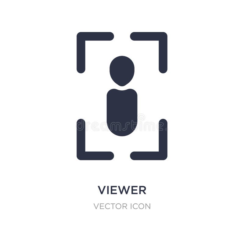 Viewer Icon in Trendy Design Style. Viewer Icon Isolated on White ...