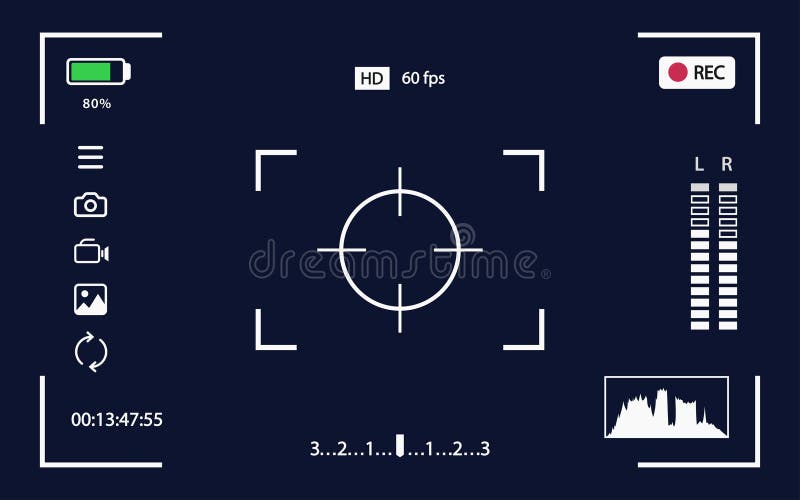 Viewfinder Vector Template- Record Frame Stock Vector - Illustration of ...