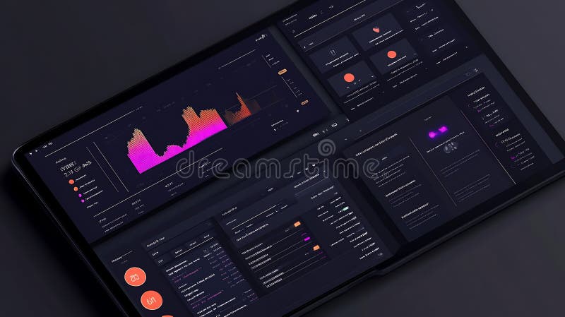 Viewing Analytical Data Dashboards on Tablet for Modern Business ...