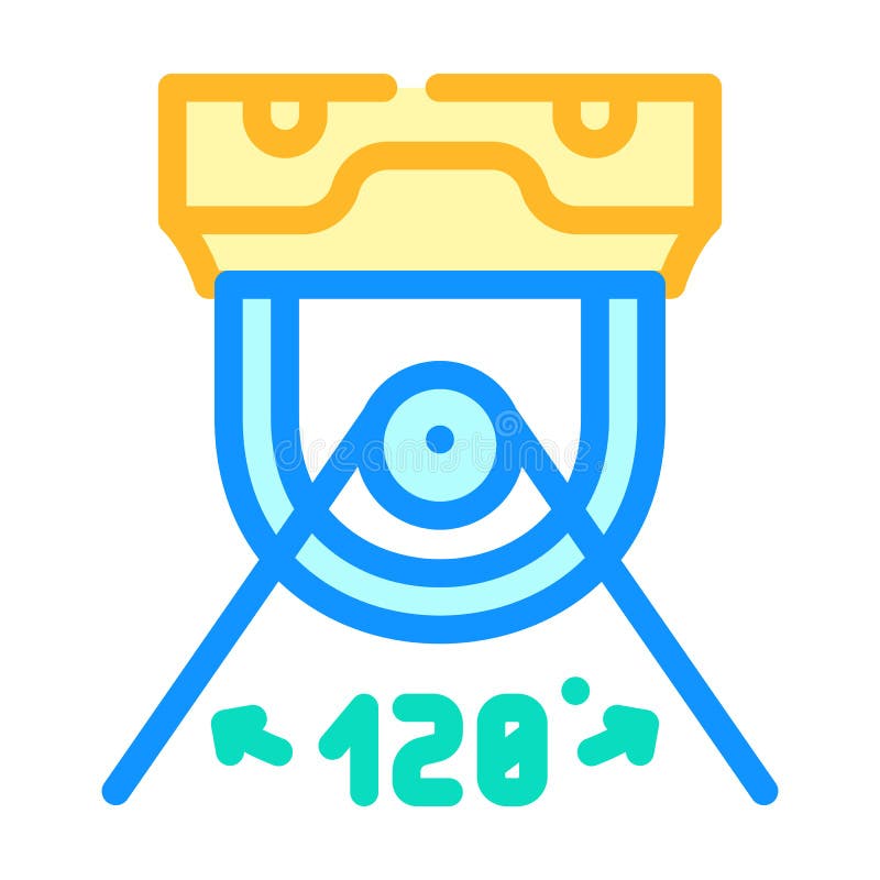 Viewing Angle Camera Color Icon Vector Illustration Stock Vector ...