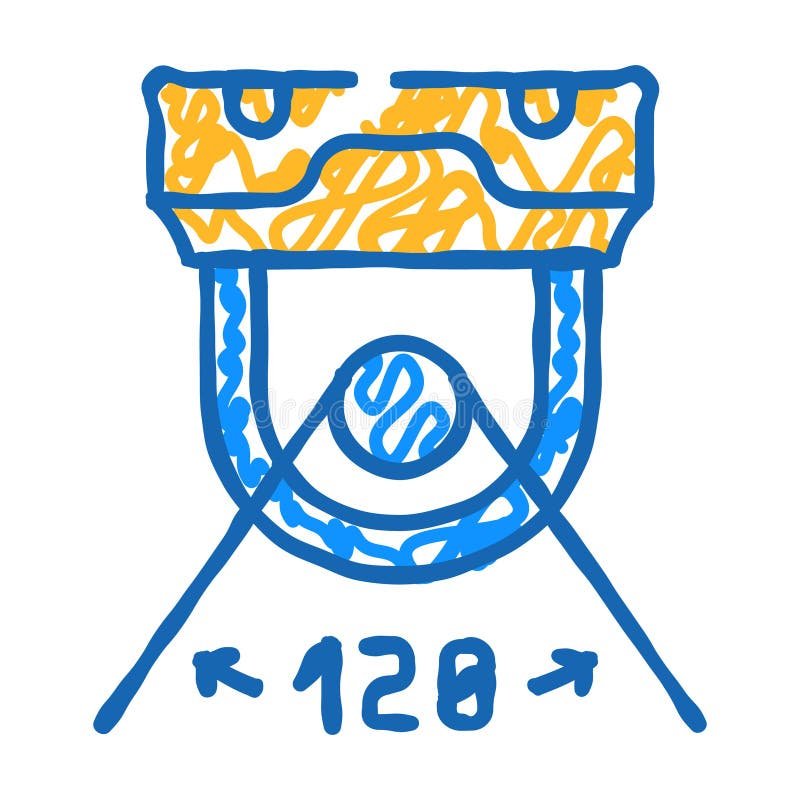 Viewing Angle Camera Icon Doodle Illustration Stock Vector ...