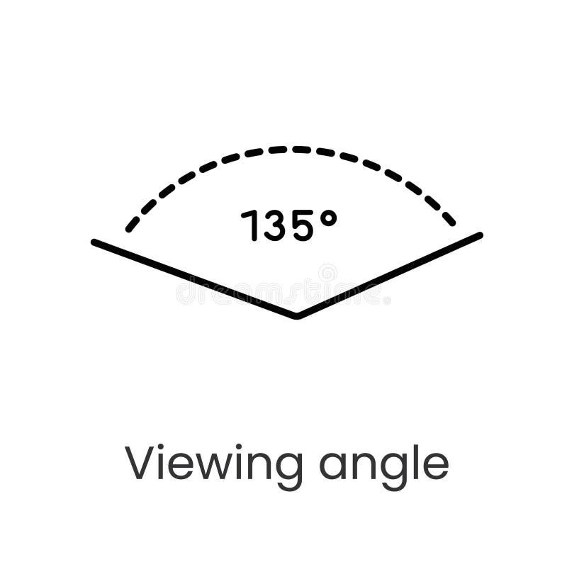 Viewing Angle Line Vector Icon with Editable Stroke Stock Vector ...