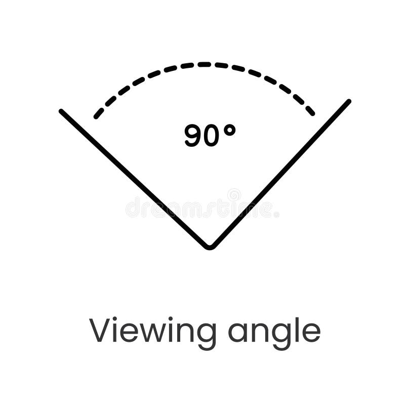 Viewing Angle Line Vector Icon with Editable Stroke Stock Vector ...