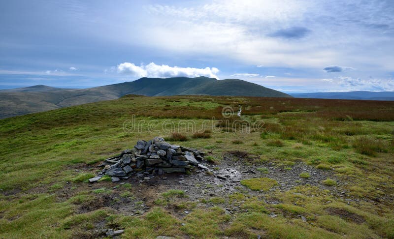 Pile of Stones Making the Summit of the Fells Stock Photo - Image of ...