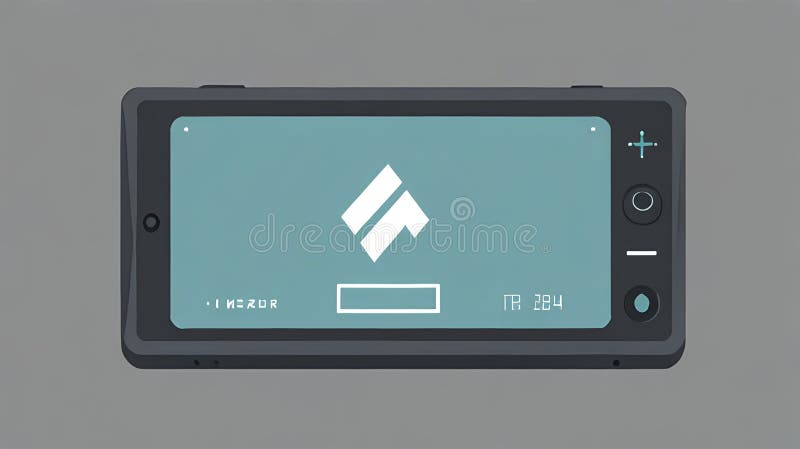 Viewing Digital Tablet with Graphic Symbol and Buttons Stock ...